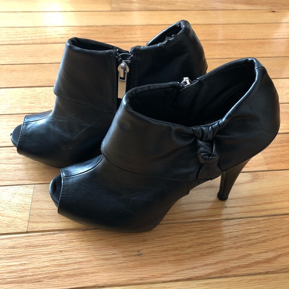 Delicious | Shoes | Peep Toe Booties | Poshmark